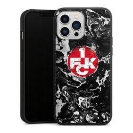 DeinDesign iPhone 13 Pro Max Handy Premium Silikon H&uuml;lle Handyh&uuml;lle schwarz Case Coat Of Arms 1. Fc Kaiserslautern Muster Silikon Premium Case