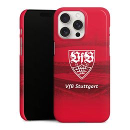 DeinDesign iPhone 15 Pro Max Handy Premium Case Smartphone Handyh&uuml;lle Schutzh&uuml;lle gl&auml;nzend Stadium Official Licensed Product Vfb Stuttgart Premium Case
