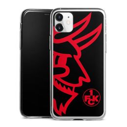 DeinDesign iPhone 11 Handy Slim Case Silikon Handyh&uuml;lle transparent H&uuml;lle extra d&uuml;nn 1. Fc Kaiserslautern Official Licensed Product Logo Silikon Slim Case