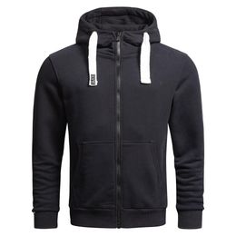 Alessandro Salvarini Zip-Up Hoodie 'Vinzent' male Black size XL