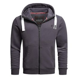 Alessandro Salvarini Zip-Up Hoodie 'Vinzent' male Grey size XL