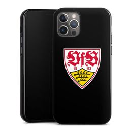 DeinDesign iPhone 12 Pro Handy Silikon H&uuml;lle Case schwarz Handyh&uuml;lle Coat Of Arms Vfb Stuttgart Official Licensed Product