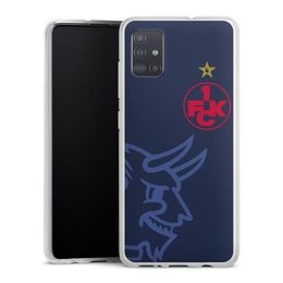 DeinDesign Galaxy A51 Handy Silikon H&uuml;lle Case transparent Handyh&uuml;lle Logo 1. Fc Kaiserslautern 1. Fck Silikon Case