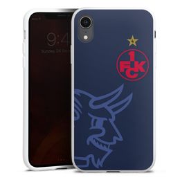 DeinDesign iPhone Xr Handy Silikon H&uuml;lle Case wei&szlig; Handyh&uuml;lle Logo 1. Fc Kaiserslautern 1. Fck Silikon Case