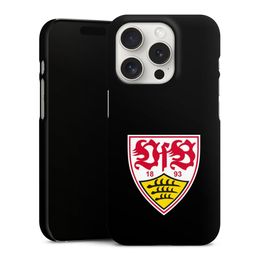 DeinDesign iPhone 15 Pro Handy Premium Case Smartphone Handyh&uuml;lle Schutzh&uuml;lle matt Vfb Stuttgart Coat Of Arms Official Licensed Product Premium Case