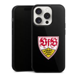DeinDesign iPhone 15 Pro Handy Gallery Case Handyh&uuml;lle 9H Geh&auml;rtetes Glas R&uuml;ckseite H&uuml;lle Vfb Stuttgart Coat Of Arms Official Licensed Product Gallery Case