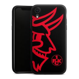 DeinDesign iPhone Xr Handy Premium Silikon H&uuml;lle Handyh&uuml;lle schwarz Case 1. Fc Kaiserslautern Logo Official Licensed Product Silikon Premium Case