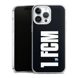 DeinDesign iPhone 14 Pro Max Handy Silikon H&uuml;lle Case transparent Handyh&uuml;lle 1. Fcm 1. Fc Magdeburg Official Licensed Product Silikon Case