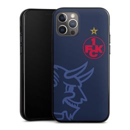 DeinDesign iPhone 12 Pro Handy Silikon H&uuml;lle Case schwarz Handyh&uuml;lle Logo 1. Fc Kaiserslautern 1. Fck