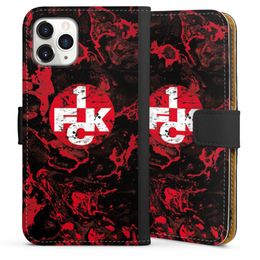 DeinDesign iPhone 11 Pro Handy Klapph&uuml;lle Handyh&uuml;lle aus Kunst Leder schwarz Flip Case 1. Fc Kaiserslautern 1. Fck Logo Sideflip mit Lasche