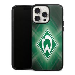 DeinDesign iPhone 15 Pro Max Handy Gallery Case Handyh&uuml;lle 9H Geh&auml;rtetes Glas R&uuml;ckseite H&uuml;lle Sv Werder Bremen Coat Of Arms Official Licensed Product Gallery 