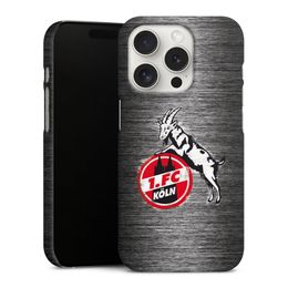 DeinDesign iPhone 15 Pro Handy Premium Case Smartphone Handyh&uuml;lle Schutzh&uuml;lle matt Official Licensed Product Metallic Look 1. Fc K&ouml;ln Premium Case