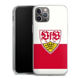 DeinDesign iPhone 12 Pro Max Handy Silikon H&uuml;lle Case transparent Handyh&uuml;lle Logo Official Licensed Product Vfb Stuttgart Silikon Case