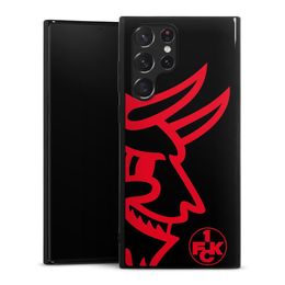 DeinDesign Galaxy S22 Ultra Handy Silikon H&uuml;lle Case schwarz Handyh&uuml;lle 1. Fc Kaiserslautern Logo Official Licensed Product