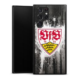 DeinDesign Galaxy S22 Ultra Handy Silikon H&uuml;lle Case schwarz Handyh&uuml;lle Official Licensed Product Vfb Stuttgart Bundesliga