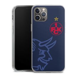DeinDesign iPhone 12 Pro Max Handy Silikon H&uuml;lle Case transparent Handyh&uuml;lle Logo 1. Fc Kaiserslautern 1. Fck Silikon Case