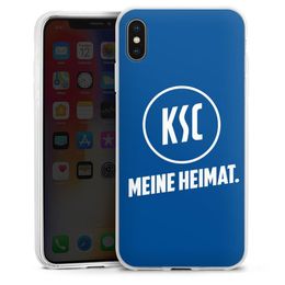 DeinDesign iPhone Xs Max Handy Silikon H&uuml;lle Case transparent Handyh&uuml;lle Karlsruher Sc Statement Ksc Silikon Case