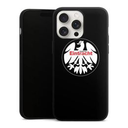 DeinDesign iPhone 15 Pro Max Handy Premium Silikon H&uuml;lle Handyh&uuml;lle schwarz Case Eintracht Frankfurt Sge Official Licensed Product Silikon Premium Case