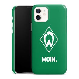 DeinDesign iPhone 12 Handy Premium Case Smartphone Handyh&uuml;lle Schutzh&uuml;lle gl&auml;nzend Official Licensed Product Moin Sv Werder Bremen Premium Case