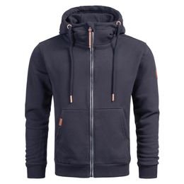 Alessandro Salvarini Zip-Up Hoodie 'Geenio' male Blue size XL