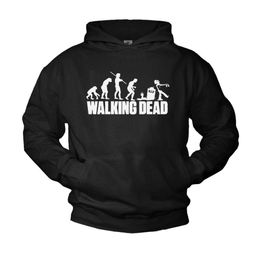 MAKAYA Kapuzenpullover Walking Dead Zombie Hoodie Pullover Sweatshirt mit Kapuze, schwarz, S