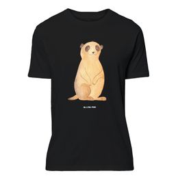 Mr. & Mrs. Panda Mr. & Mrs. Panda T-Shirt Erdmännchen - Schwarz - Geschenk, Traveling, Frauen, Party, Afrika, W (1-tlg), Schwarz