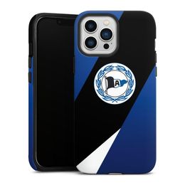 DeinDesign iPhone 13 Pro Max Handy Panzer Handyh&uuml;lle robuste Outdoor H&uuml;lle Schutzh&uuml;lle matt Official Licensed Product Dsc Arminia Bielefeld Tough Case