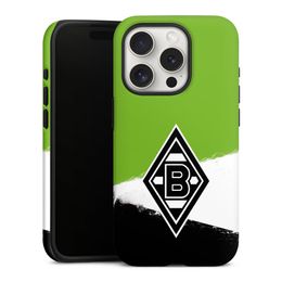 DeinDesign iPhone 15 Pro Handy Panzer Handyh&uuml;lle robuste Outdoor H&uuml;lle Schutzh&uuml;lle matt Borussia M&ouml;nchengladbach Bmg Official Licensed Product Tough Case