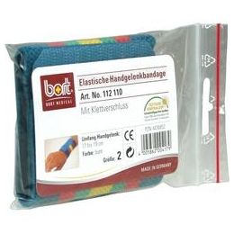 Bort Handgelenkbandage Gr.2 bunt m.Klettvers.