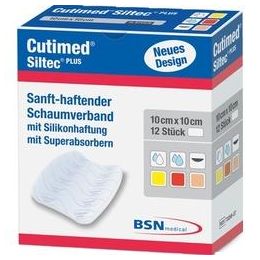 BSN Medical CUTIMED Siltec Plus Schaumverb.10x10 cm haftend