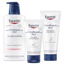 Eucerin UreaRepair PLUS Ganzkörperpflege Körperlotion Handcreme Fußcreme Set