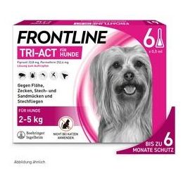 FRONTLINE TRI-ACT gegen Zecken, Flöhe und fliegende Insekten für Hunde XS (2-5 kg)