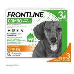 FRONTLINE COMBO gegen Zecken, Flöhe (Flöhe, Eier, Larven, Puppen) für Hunde S (5-10 Kg)