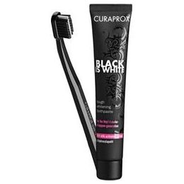 Curaprox BLACK IS WHITE Kohlezahnpasta & Bürste