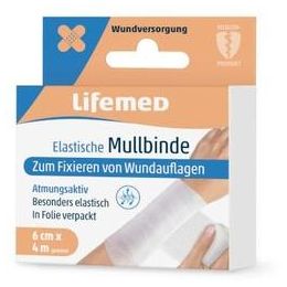 Lifemed Elastische Mullbinde 6 cm x 4 m