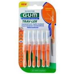 Sun Star GUM TRAV-LER 0,9mm Kerze orange Interdentalbürsten +6Kappen