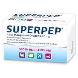HERMES Arzneimittel SUPERPEP Reise Kaugummi-Dragees 20mg