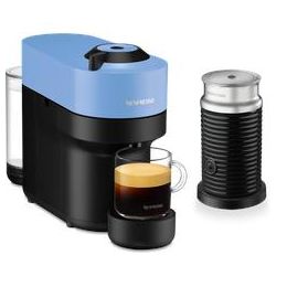 Nespresso Vertuo Pop Pacific Blue & Aeroccino 3 schwarz