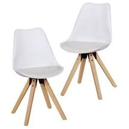 Wohnling Stuhl-Set in Weiß ́LIMA ́