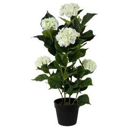 Kunstpflanze Hortensie in Weiß