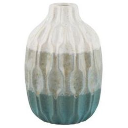 Vase Inma I in Creme/Grün Ø ca. 17cm