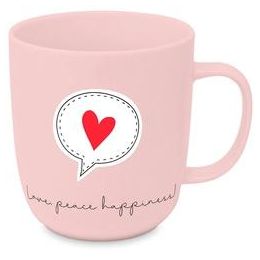 PPD Kaffeebecher Love Peace Happiness aus Keramik ca.400ml