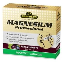 Peeroton Muskelfit-Manager Magnesium Professional Direktstick, Schwarze Johannisbeere