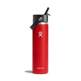 Hydro Flask 24 oz (710ml) Wide Mouth with Flex Straw Cap, Goji Trinkflaschenfarbe - Red, Trinkflaschenvolumen - 0,71 Liter,