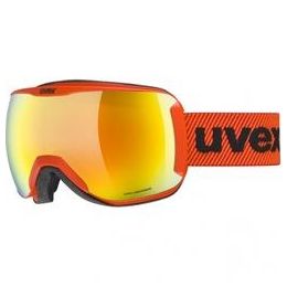 Uvex Skibrille Downhill 2100 CV, fierce red matt, mirror orange S2, colorvision green