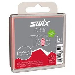Swix TS8 Black, -4°C/+4°C, 40g Wachsart - Blockwachs, Wachsfarbe - Rot, Wachsqualität - Grundwachs/Basiswachs, Einsatzbereich - Alpin, Wachs Swix - -3° bis +4°,