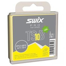 Swix TS10 Black, 0°C/+10°C, 40g Wachsart - Blockwachs, Wachsfarbe - Gelb, Wachsqualität - Grundwachs/Basiswachs, Einsatzbereich - Alpin, Wachs Swix - +10° bis 0°,
