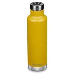 Klean Kanteen Edelstahl Isolierflasche Classic 750ml Pour Through Cap, Manigold Trinkflaschenvolumen - 0,75 Liter, Trinkflaschenfarbe - Yellow,