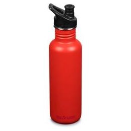 Klean Kanteen Edelstahl Trinkflasche Classic 800ml Sport Cap, tiger lily Trinkflaschenfarbe - Red, Trinkflaschenvolumen - 0,8 Liter,