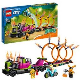 Globo LEGO City Stuntz 60357 Stunttruck mit Feuerreifen-Challenge Bausatz, Mehrfarbig